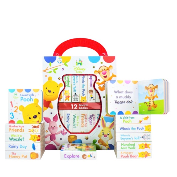 Disney | Toys | Disney Baby My First Library 2 Book Set With Carrying ...